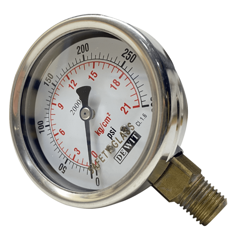 Manómetros - Distribuidor Dewit | 🔹 Acero Inoxidable | 🔹 Bronce | 🔹 Glicerina